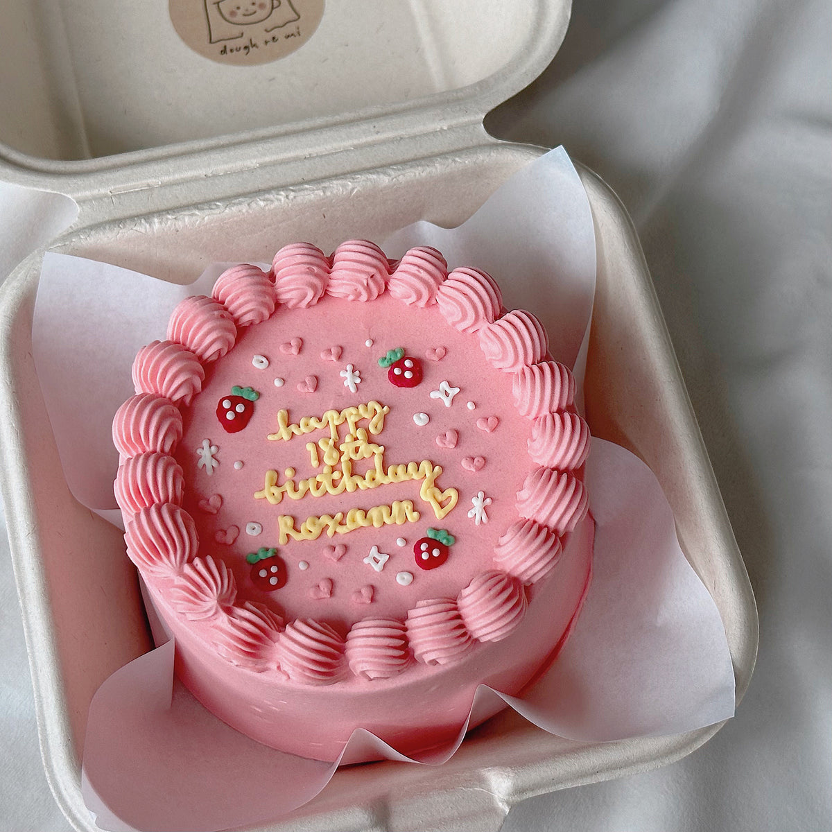 Strawberries– dough re mi cake